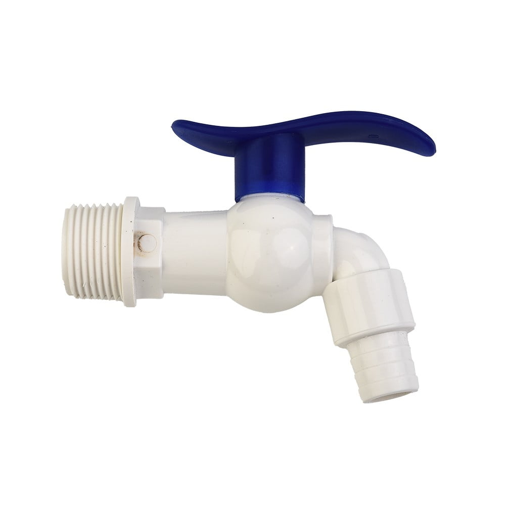 Outdoor White Plastic Garden Tap 3/4Inch for Bspm Inlet - Water Butt ...