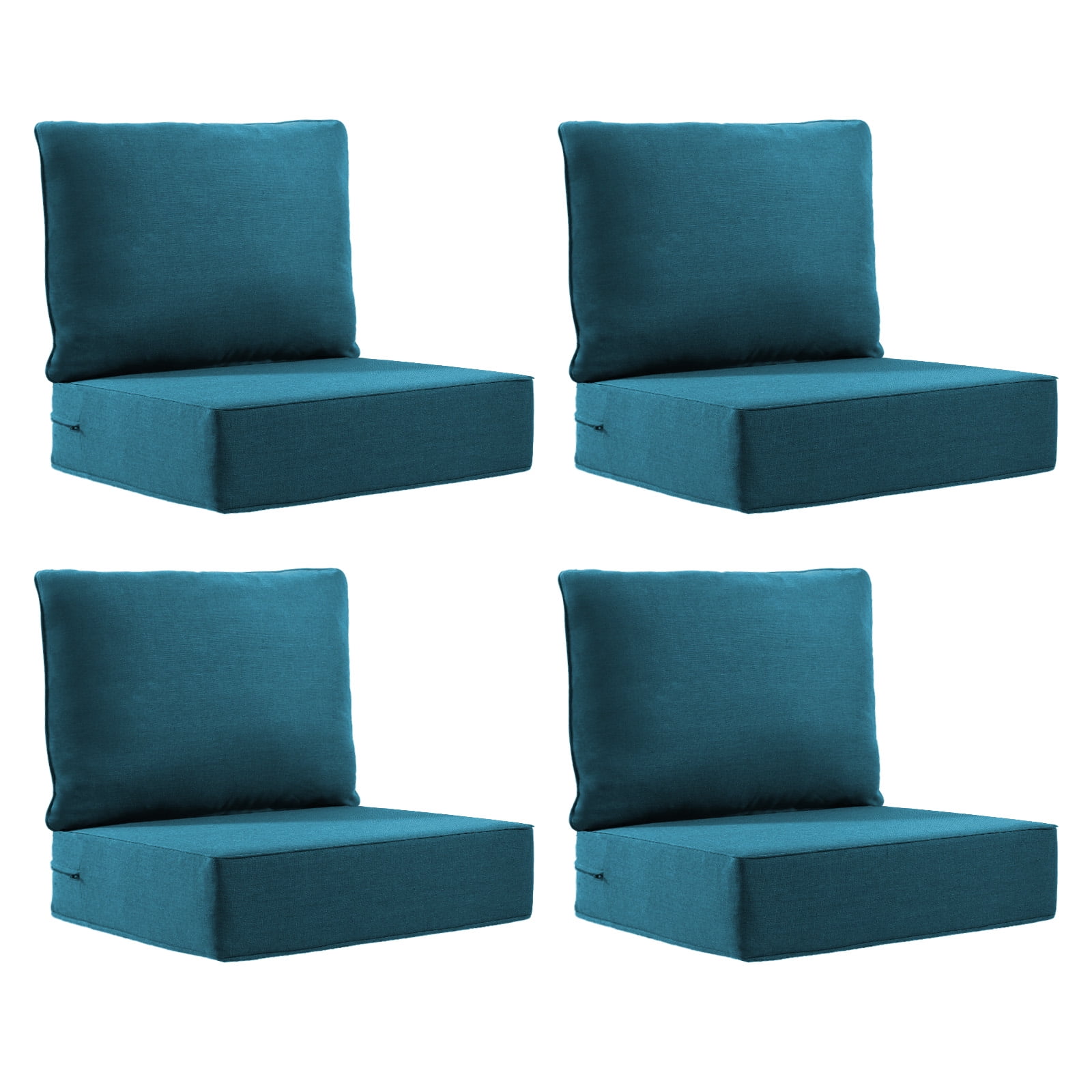 Outdoor Wicker Furniture Cushion Set, 24 x 22 x 6 Thicken Deep Seat ...