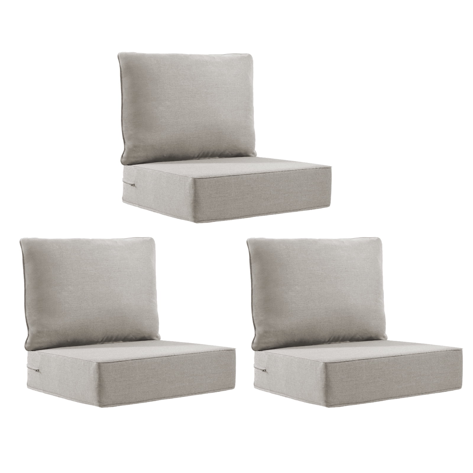 Outdoor Wicker Furniture Cushion Set, 24 x 22 x 6 Thicken Deep Seat ...