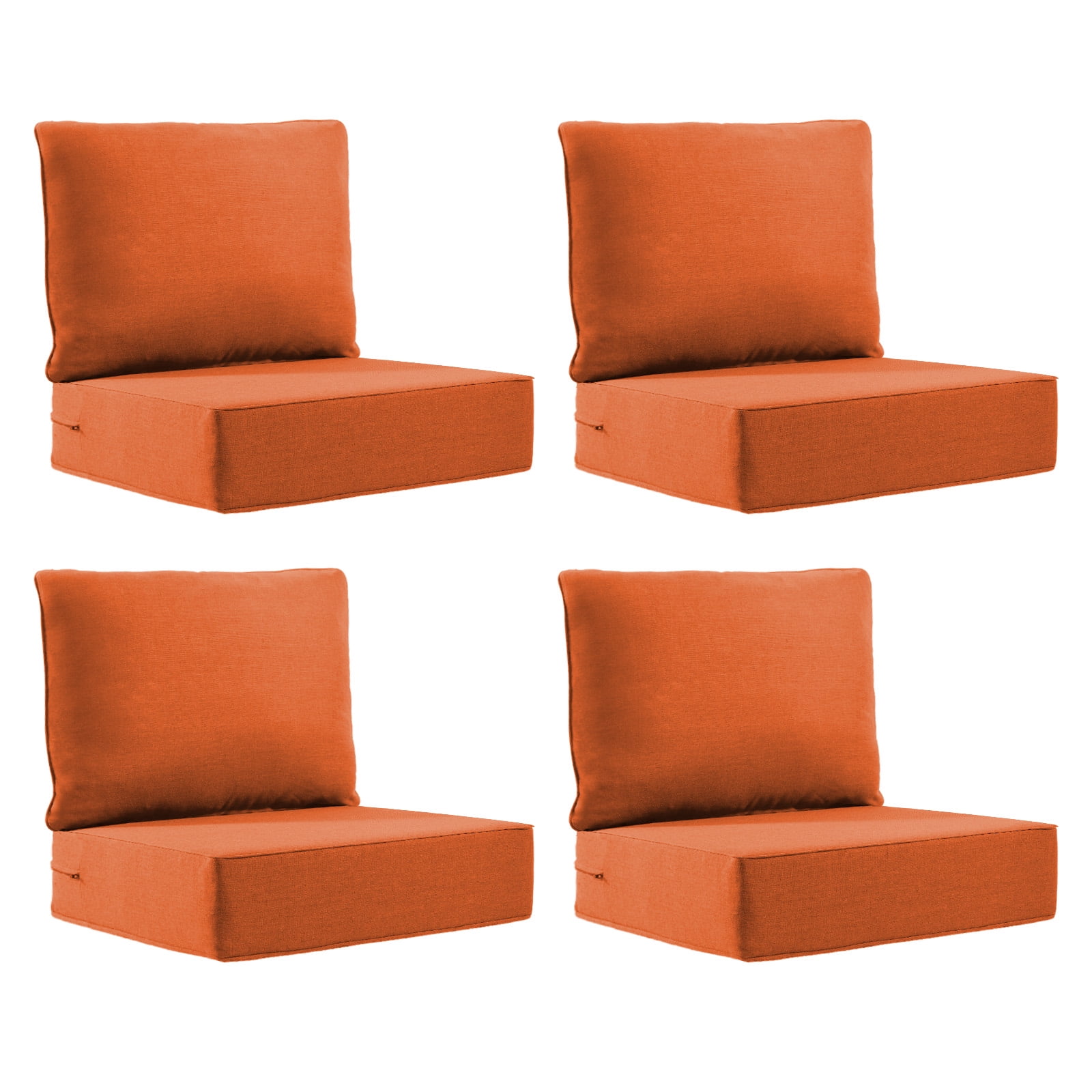 Outdoor Wicker Furniture Cushion Set, 24 x 22 x 6 Thicken Deep Seat ...