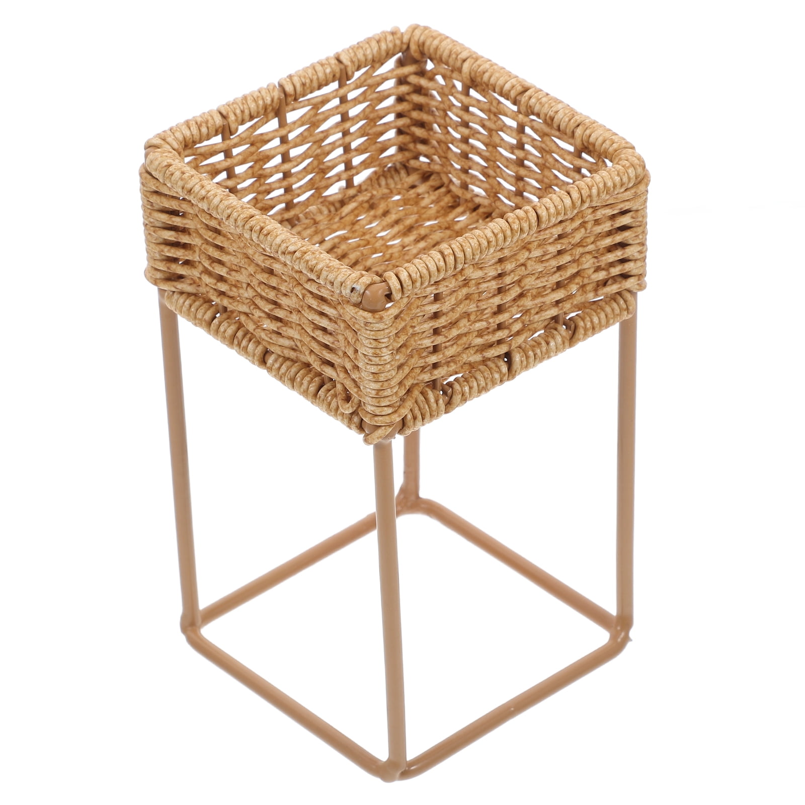 Outdoor Wicker Planter Imitation Rattan Display Stand for Garden Decor ...