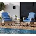 Outdoor Wicker Rocking Chair, Patio Rattan Rocker Chair with Cushions ...