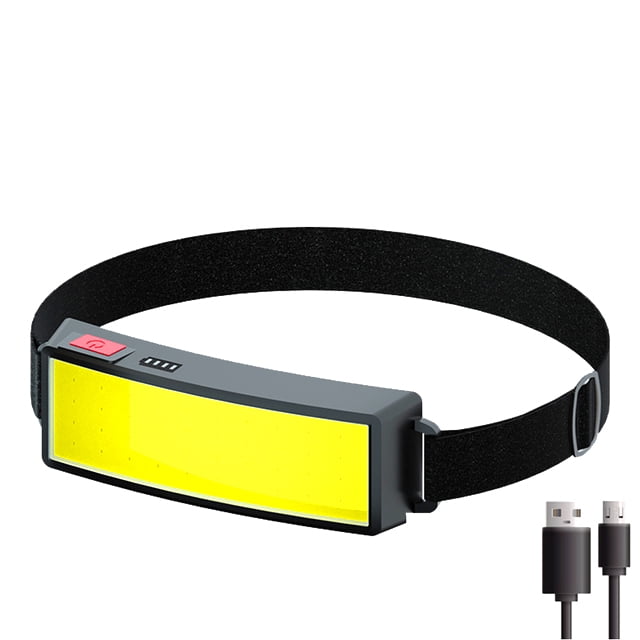 Outdoor Wide Beam Cob Headlights Portable Led Headlight With 1200Mah ...
