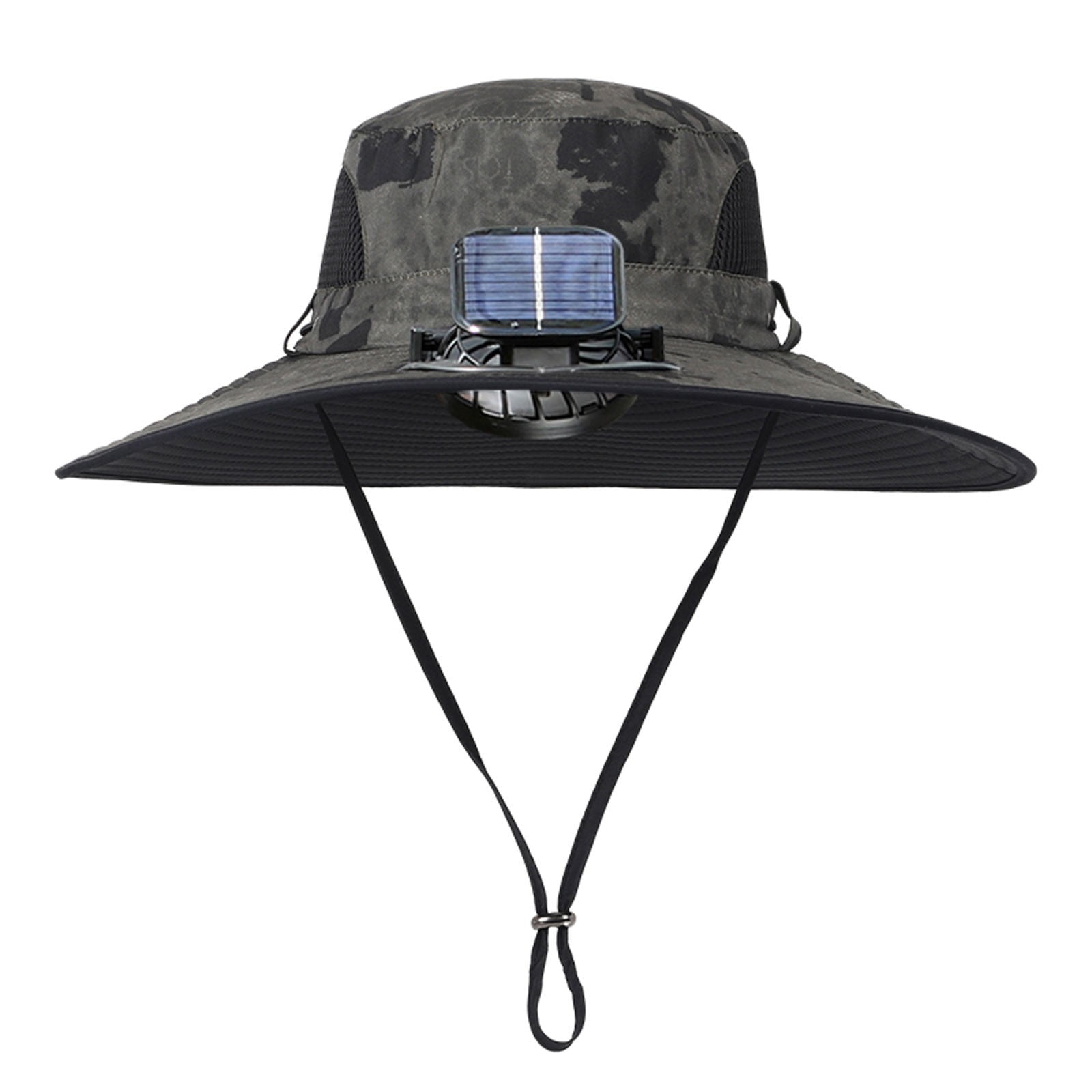 Outdoor Wide Brim Sun Hat With Solar Fan Wide Brim Solar Fan Outdoor ...