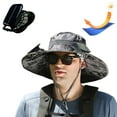 Solar Energy Cooling Hat, Wide Brim Outdoor Sun Protection for Adults ...