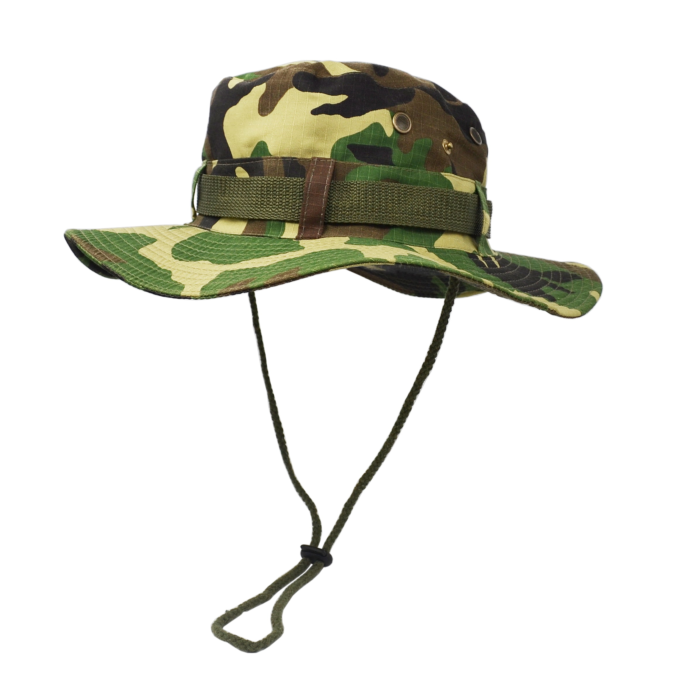 Outdoor Wide Brim Sun Protect Hat, Double Layer Classic US Combat Army ...