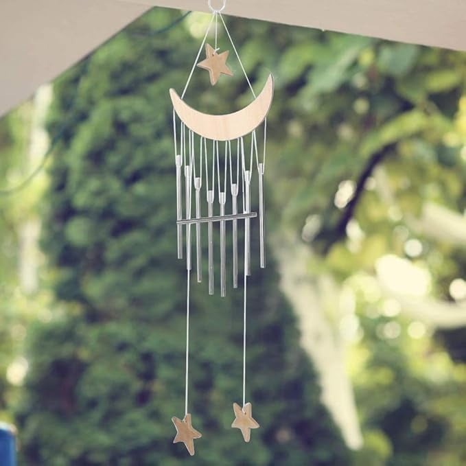 Outdoor Wind Chimes Fashion Metal and Wood Design Soothing Sound Music ...
