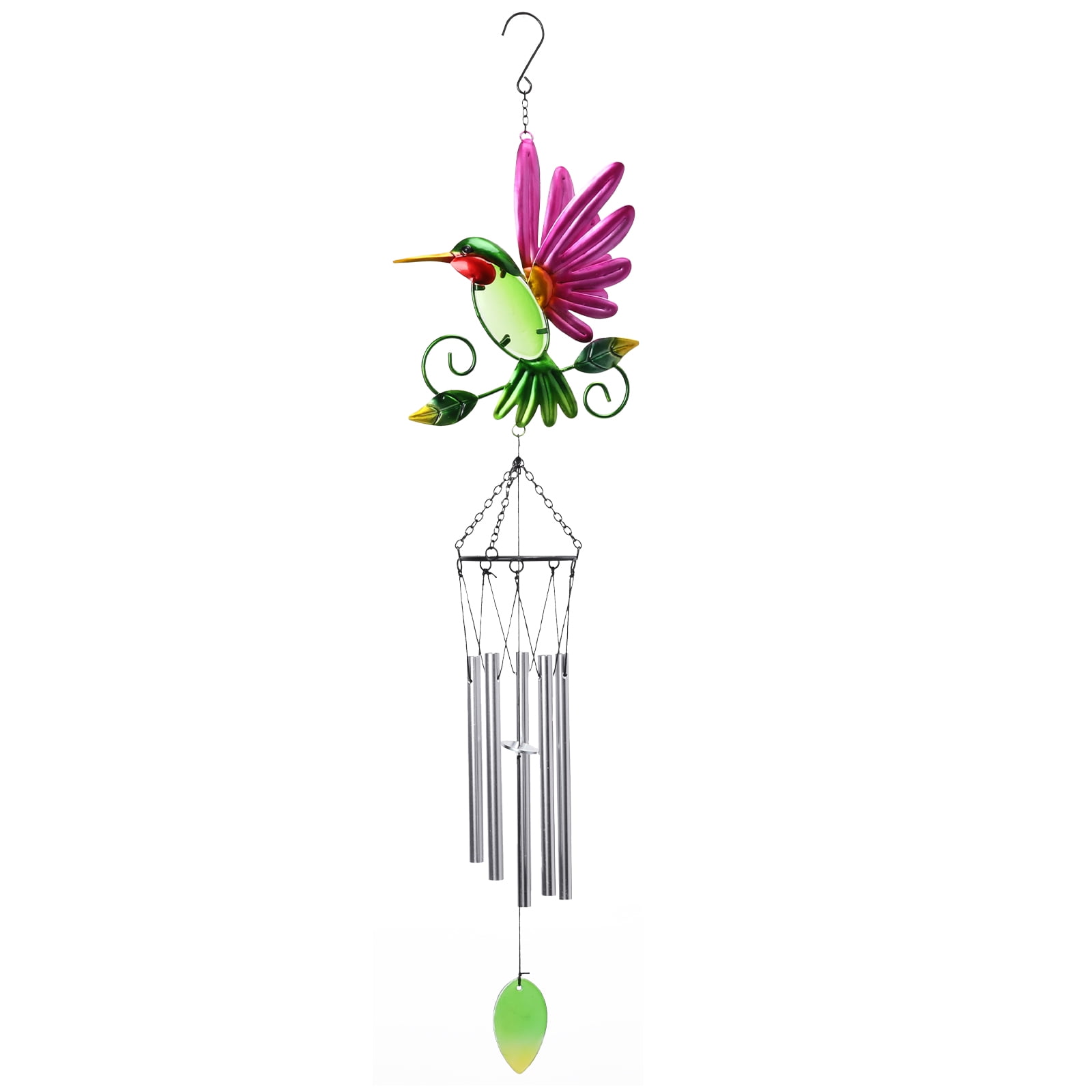 Outdoor Wind Chimes, Hummingbird Flower Wind Chimes, Metal Wind Chimes ...