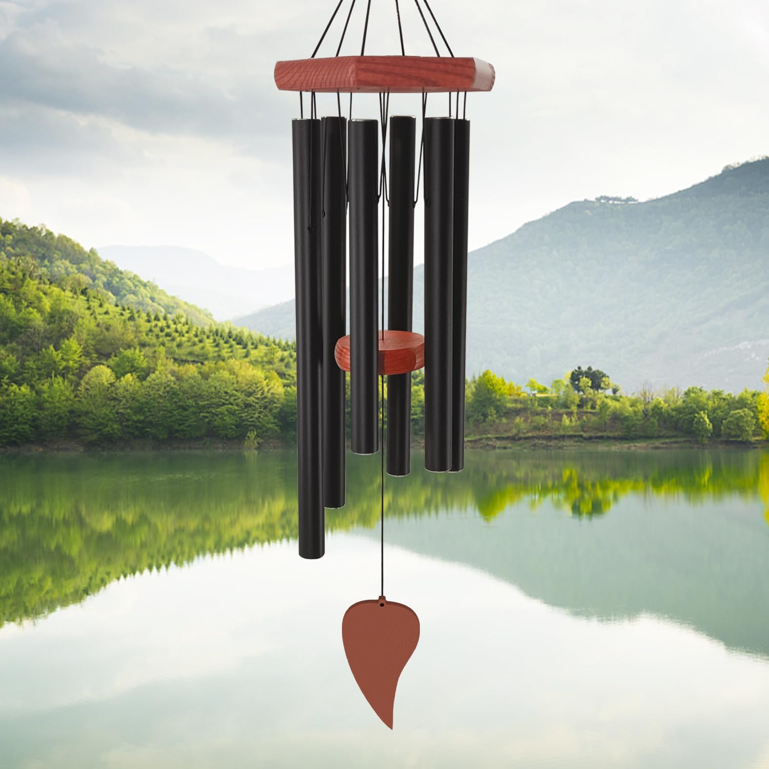 Outdoor Wind Chimes, Memorial Wind Chimes with 6 Long Metal Tubes ...
