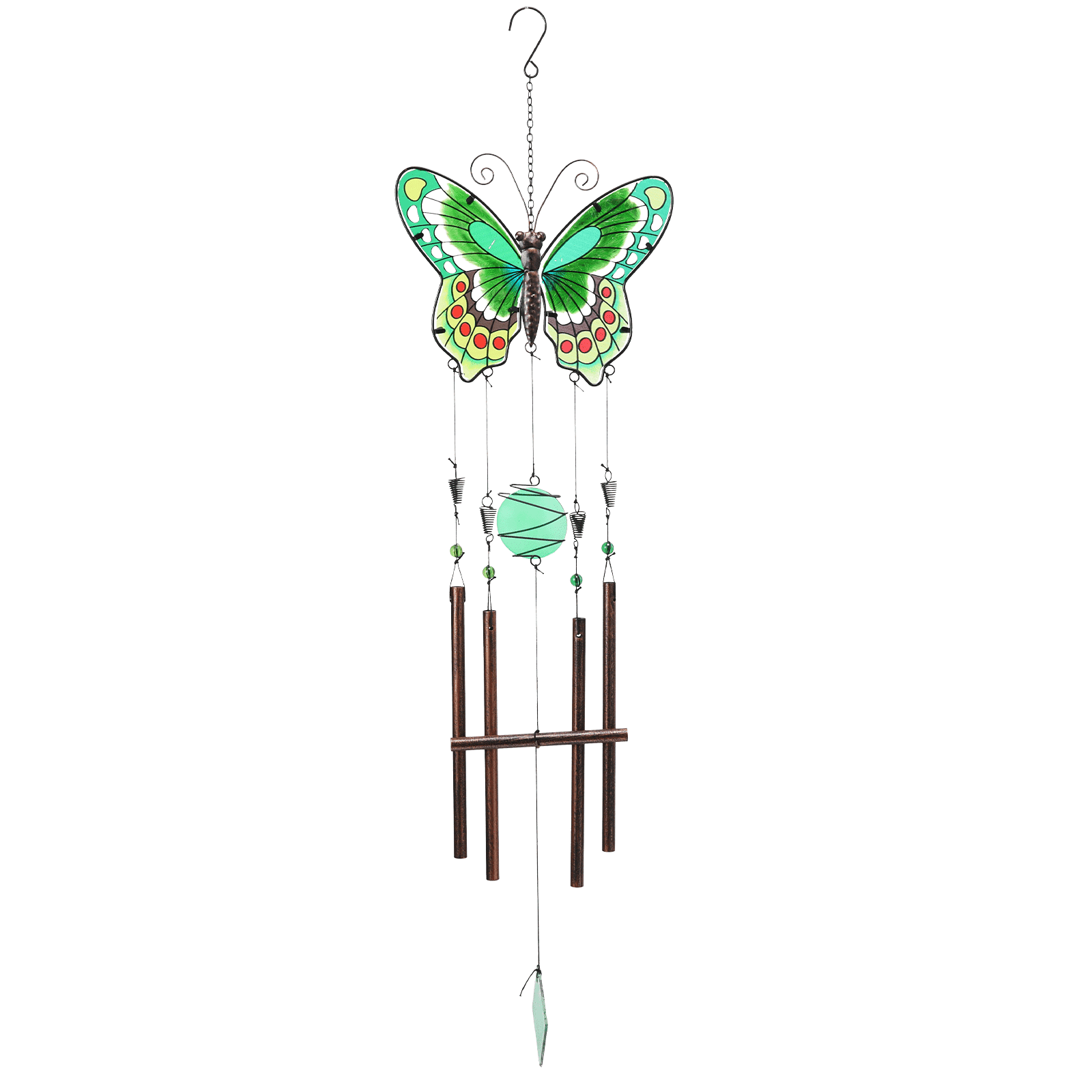 Outdoor Wind Chimes, Metal Wind Chimes, Green Butterfly Wind Chime ...