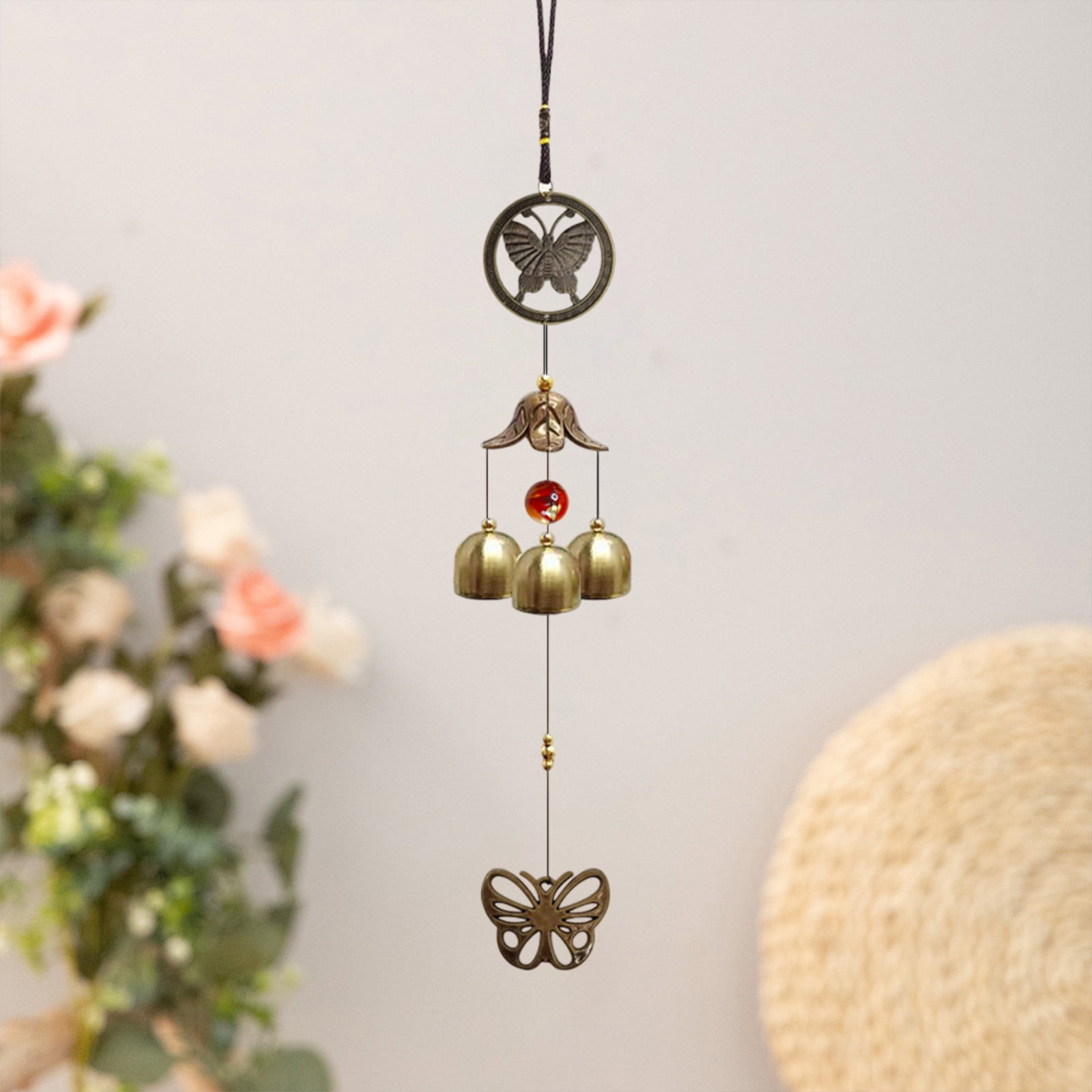 Outdoor Wind Chimes with Nature Inspired Circular Motifs Handcrafted ...