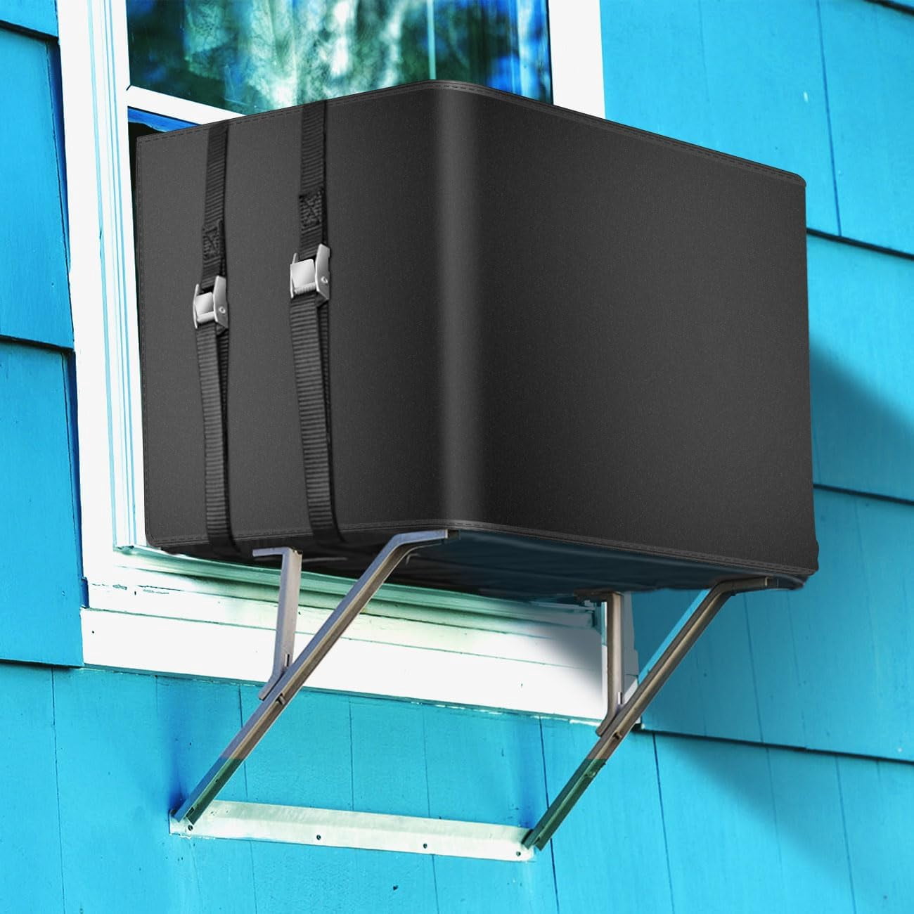 Outdoor Window Air Conditioner Cover - Waterproof & Insulated, Black ...