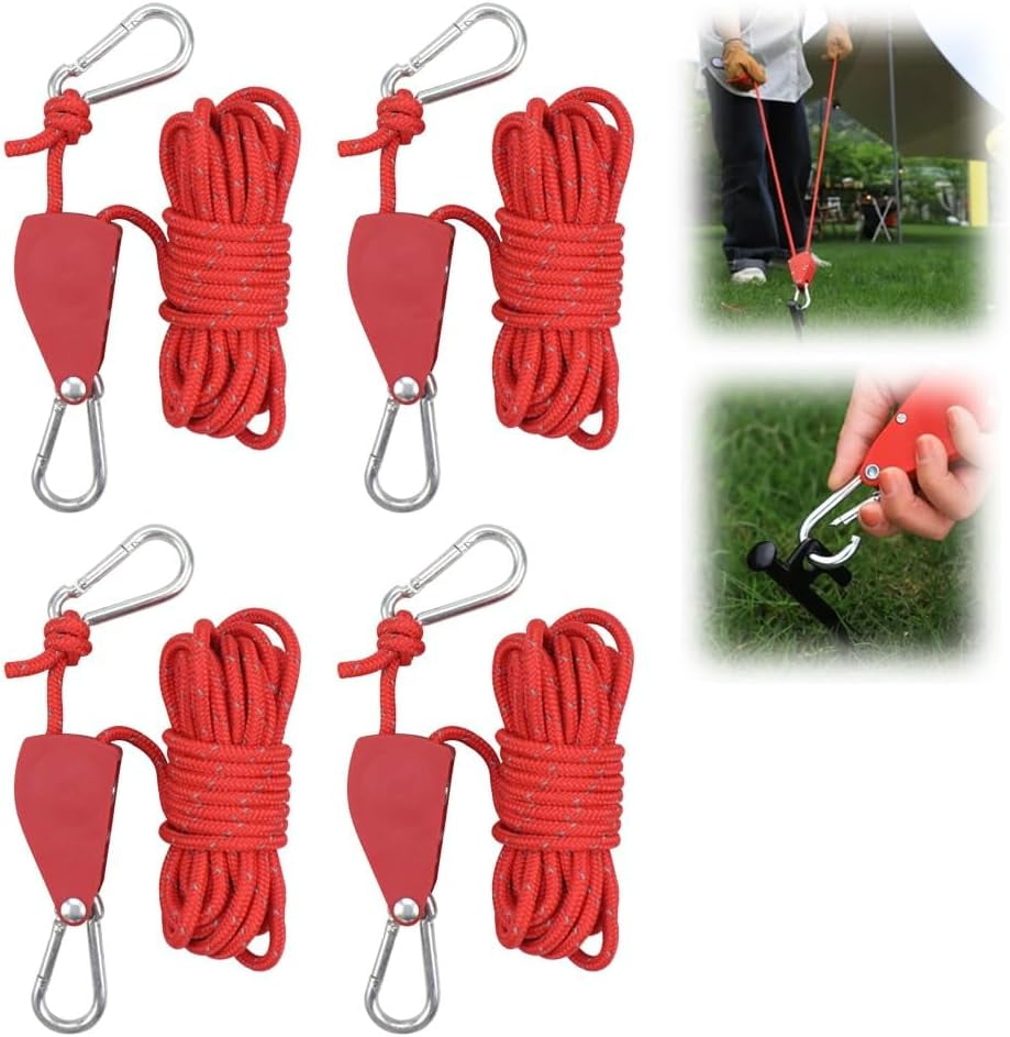 Outdoor Windproof Rope, Heatlyhot Camping Rope, Nylon Rope Retractable ...