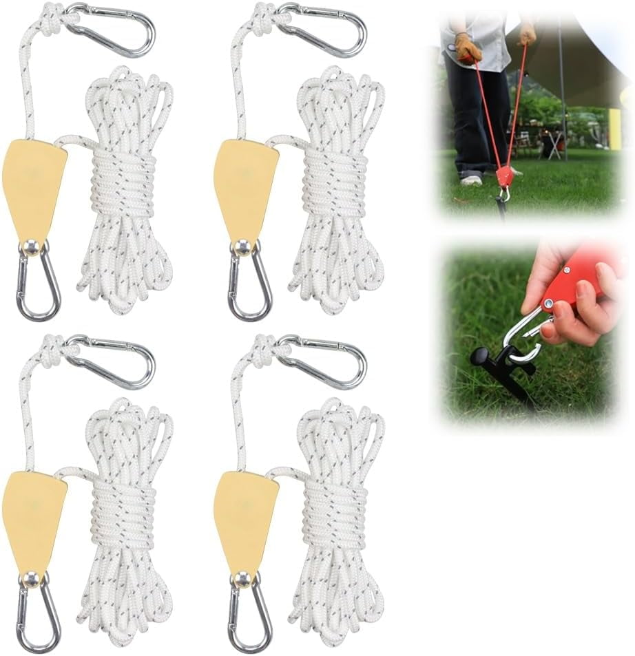 Outdoor Windproof Rope, Heatlyhot Camping Rope, Nylon Rope Retractable ...