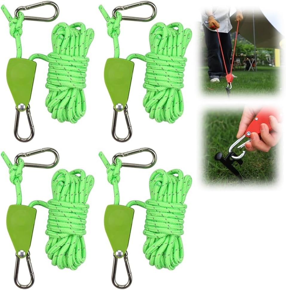 Outdoor Windproof Rope, Heatlyhot Camping Rope, Nylon Rope Retractable ...