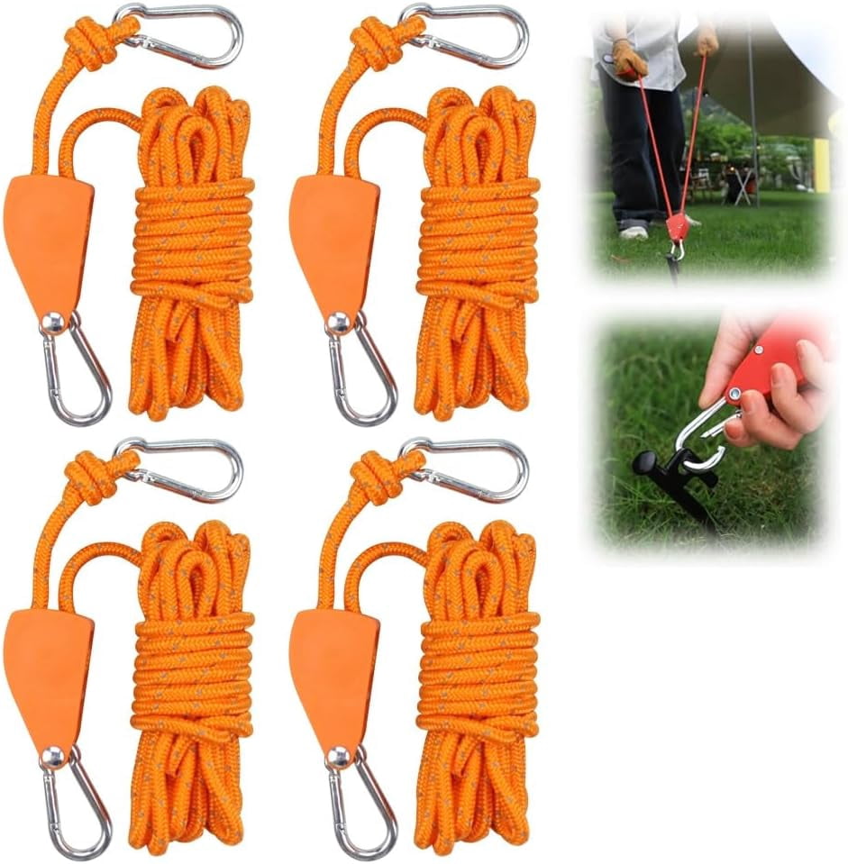 Outdoor Windproof Rope, Heatlyhot Camping Rope, Nylon Rope Retractable ...