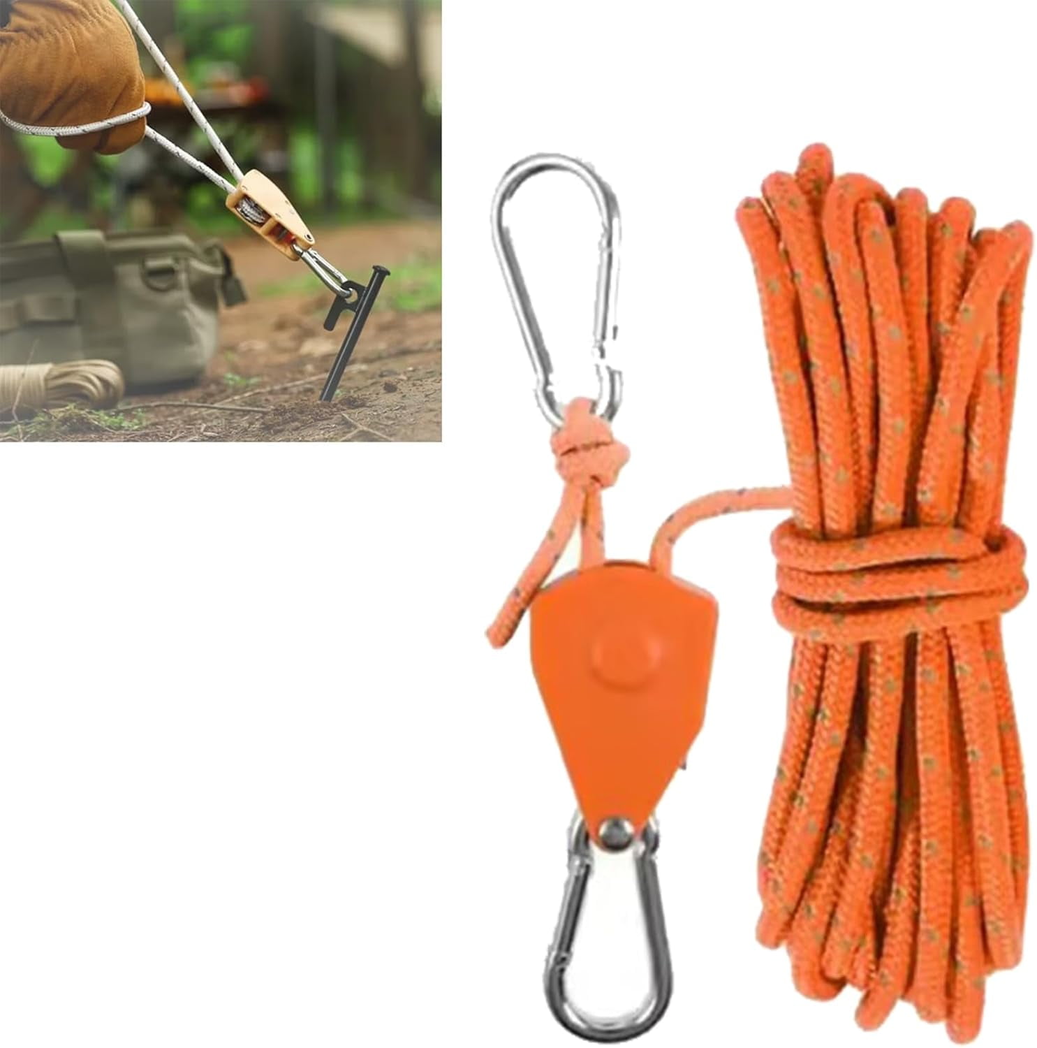 Outdoor Windproof Rope, Portable Adjustable Fix Camping Rope, Heavy ...