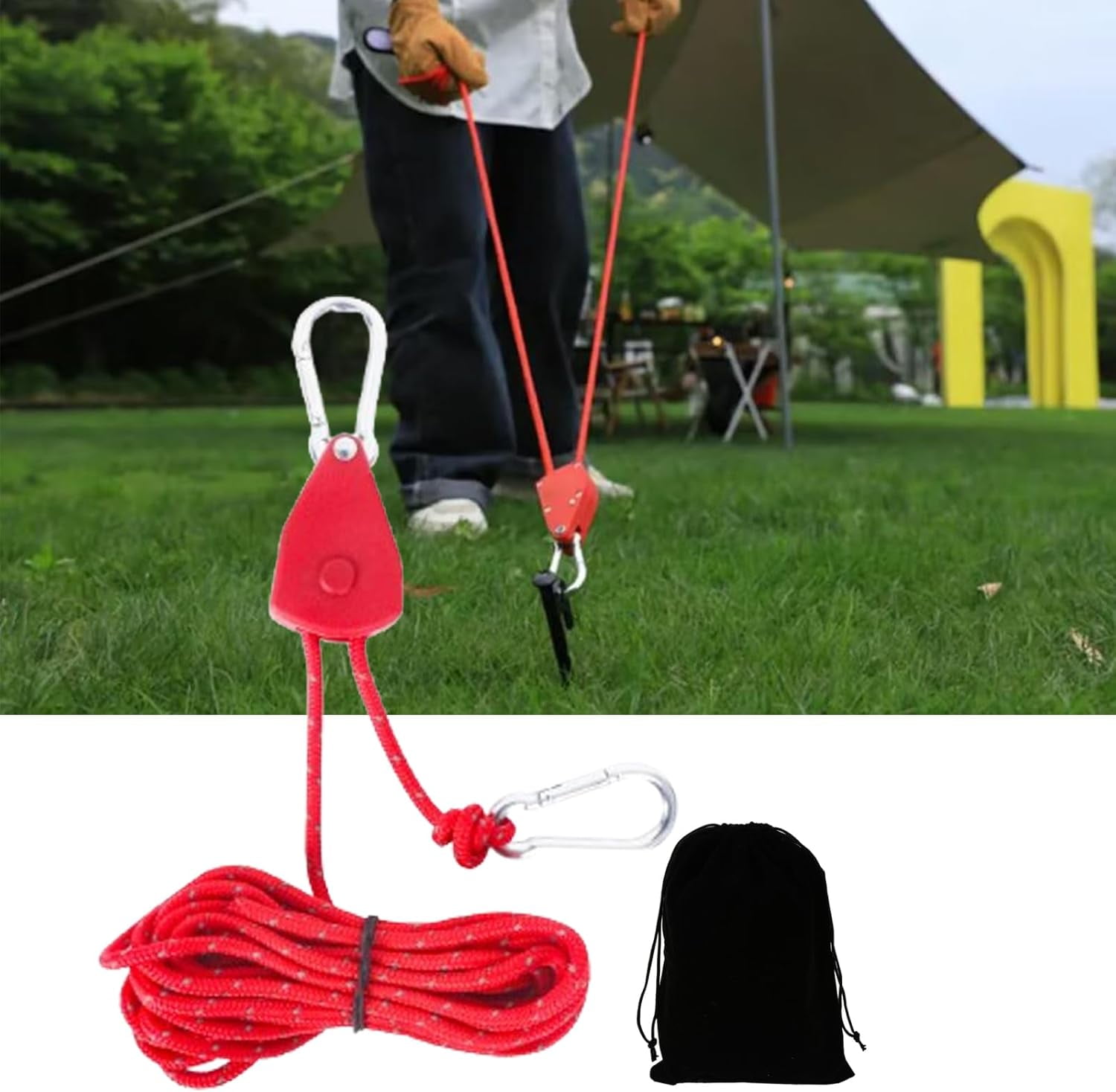 Outdoor Windproof Rope, Retractable Heavy Duty Ratchet Tie Down Straps ...