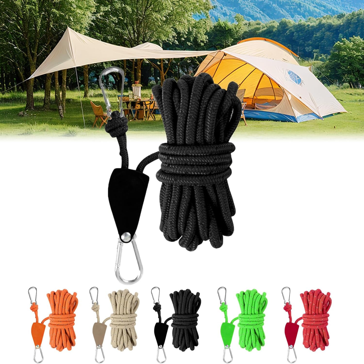 Outdoor Windproof Rope, Retractable Heavy Duty Ratchet Tie Down, Straps ...