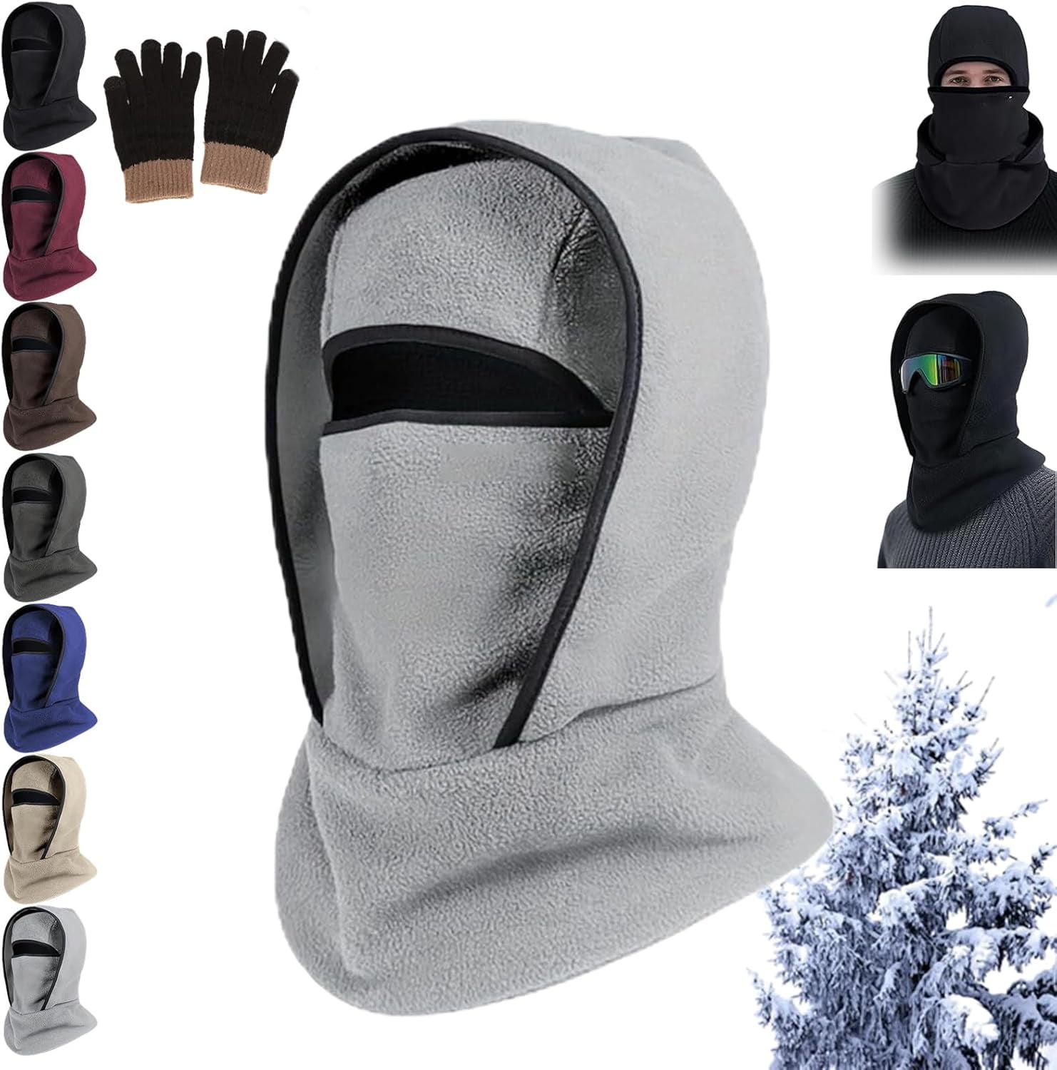 Outdoor Winter Warm Hat Neckband Integrated Cycling Mask Sports Ski ...