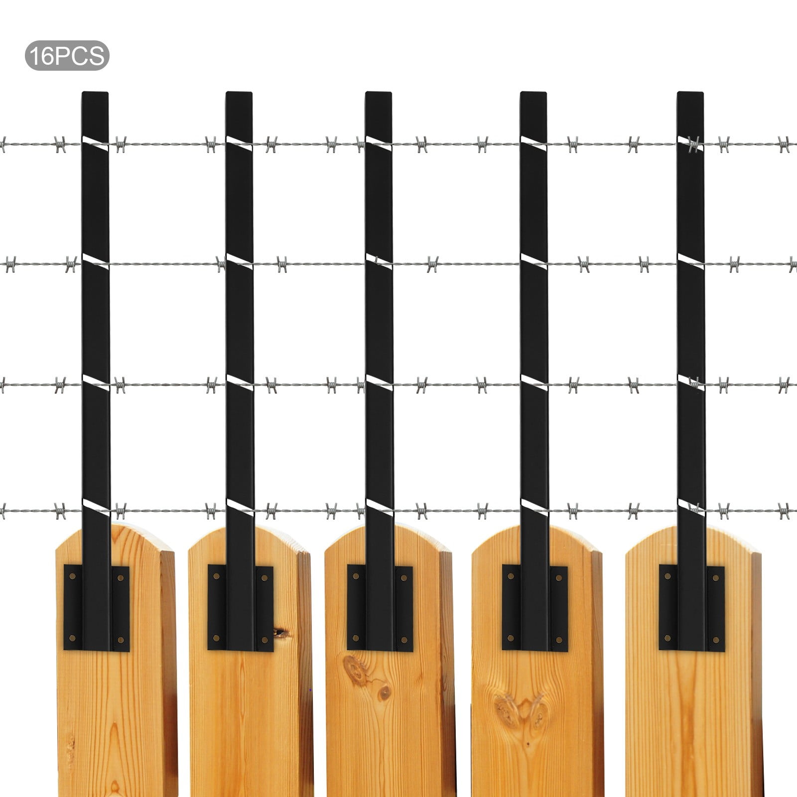 Outdoor Wire Mesh Fences Extension Arms Kits 16Pcs Fence Post Extenders ...