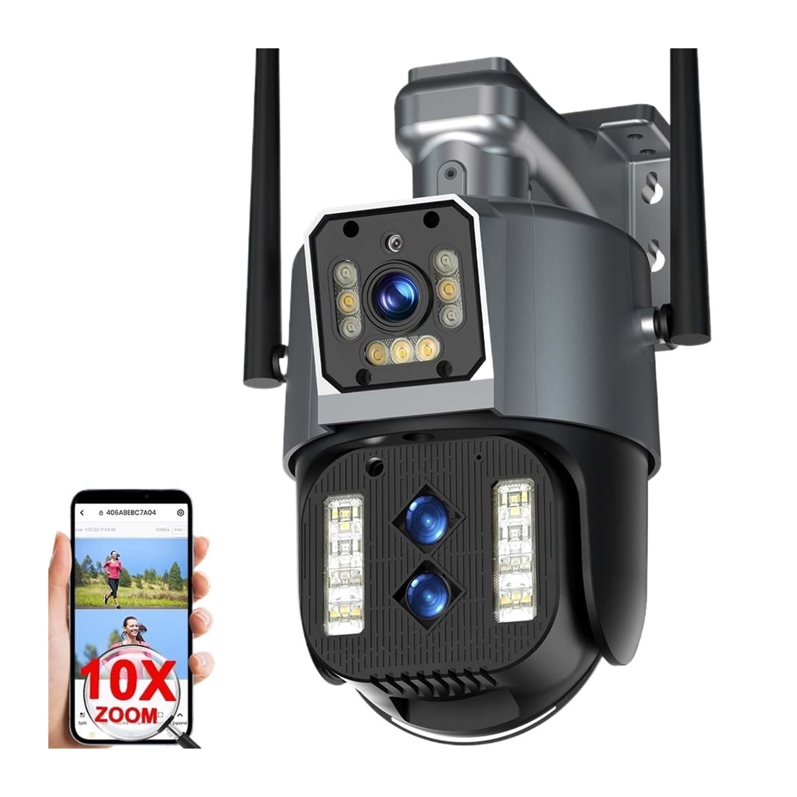 Outdoor Wireless Security Camera 5K HD IP Camera 10X Zoom AI Tracking ...