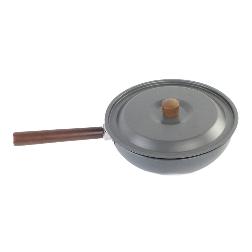 Outdoor Wok Frying Pan With Folding Handle Lightweight for Camping ...