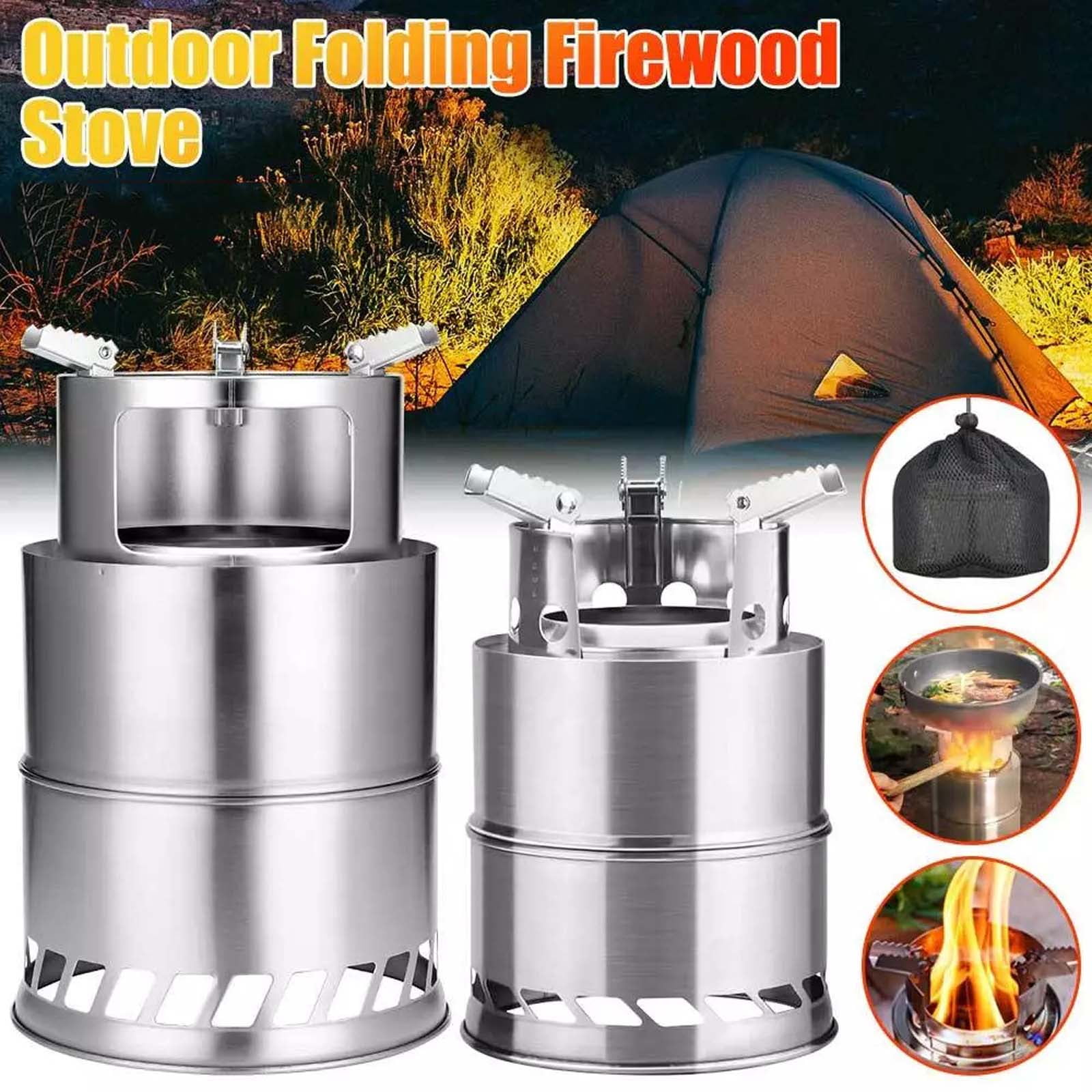 Outdoor Wood Stove Backpacking Portable Survival Wood Burning Camping ...