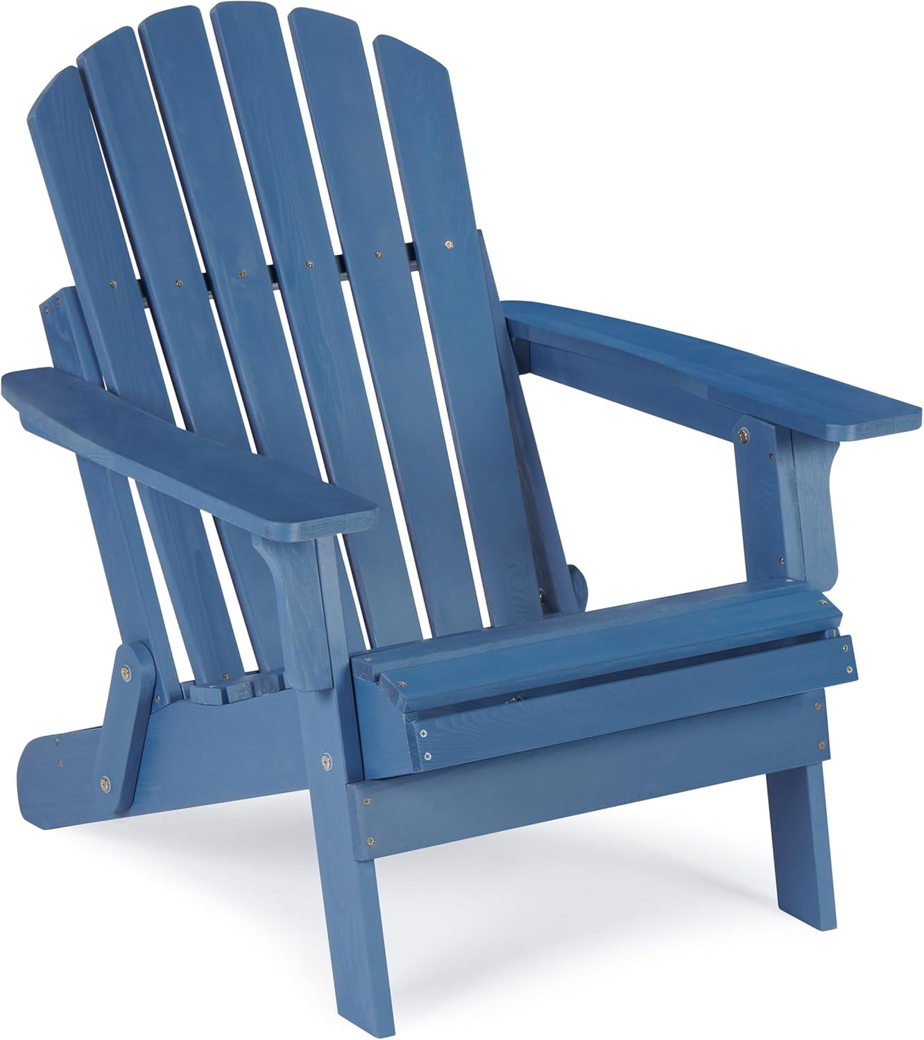 Outdoor Wooden Adirondack Chair with Pre-Assembled BackRest & SeatBoard ...