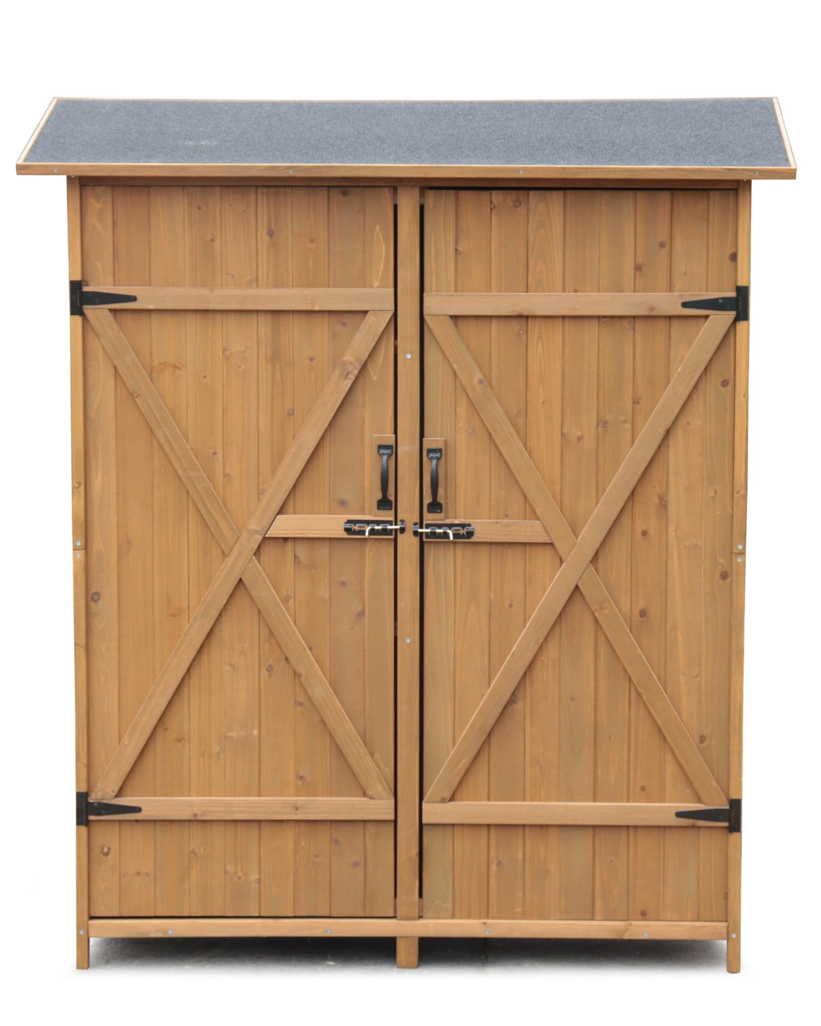 Outdoor Wooden Large Storage Cabinet, Garden Shed Outside Wood Tool ...