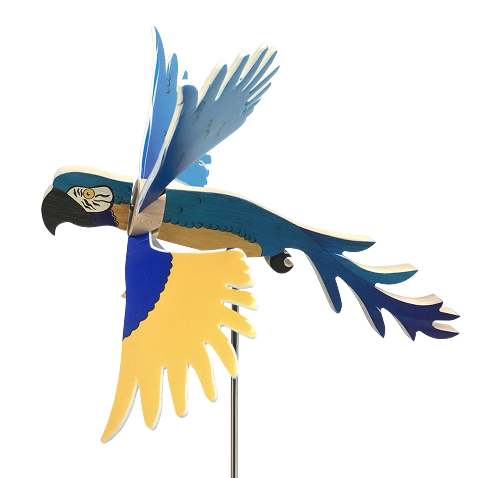 Outdoor Wooden Parrots Windmill Decorative Figurine, Garden Yard ...