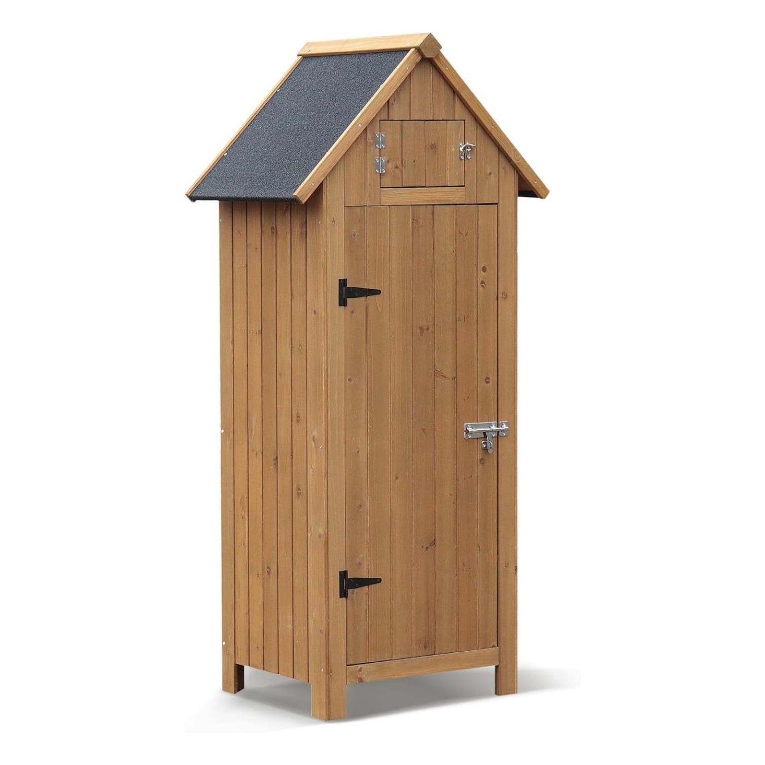 Outdoor Wooden Storage Cabinet Garden Shed Outside Wood Tool Organizer ...