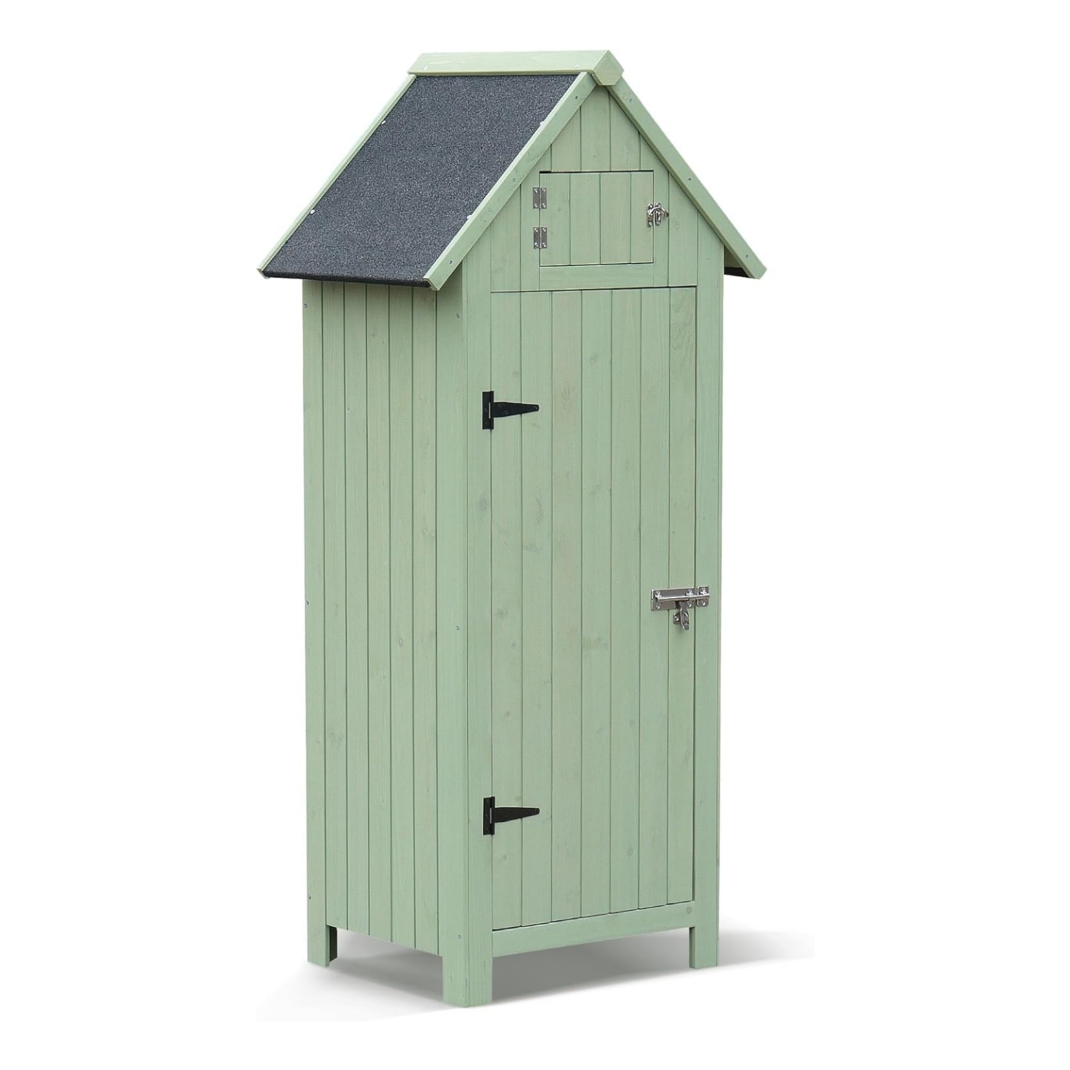 Outdoor Wooden Storage Cabinet Garden Shed Outside Wood Tool Organizer ...