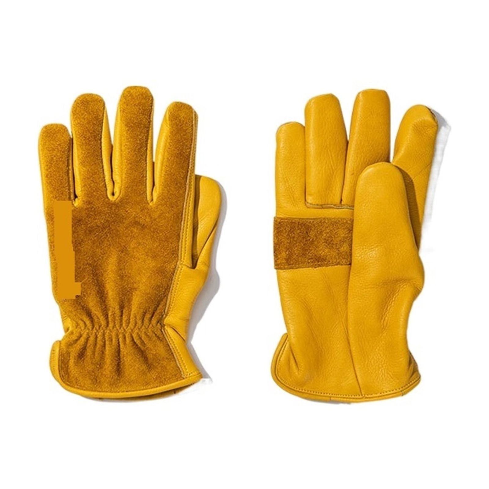 Outdoor Work Leather Gloves Camping Heat Insulation Wear Resistant ...