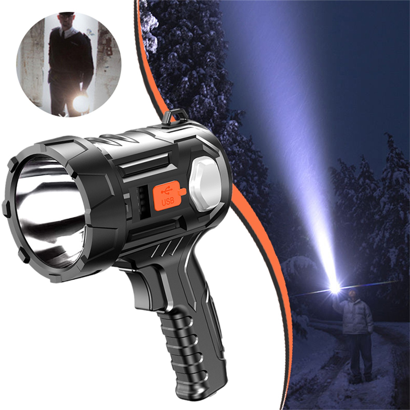 Outdoor Work Light Probe Spotlight Led Portable Flashlight Led 2200 ...