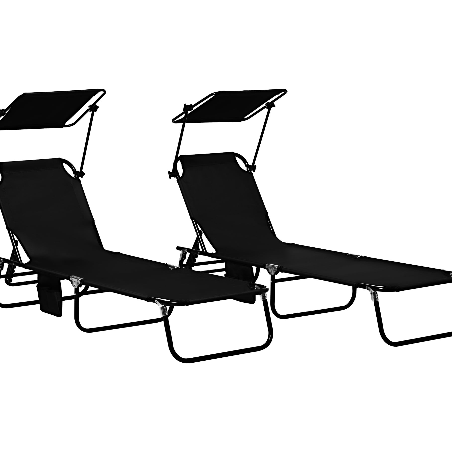 Outdoor Yard Chairs With Canopy And Side Pocket - Folding, Reclining ...