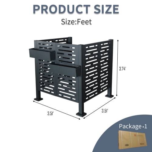 Outdoor air conditioning fence, metal privacy fence cover, perfectly ...