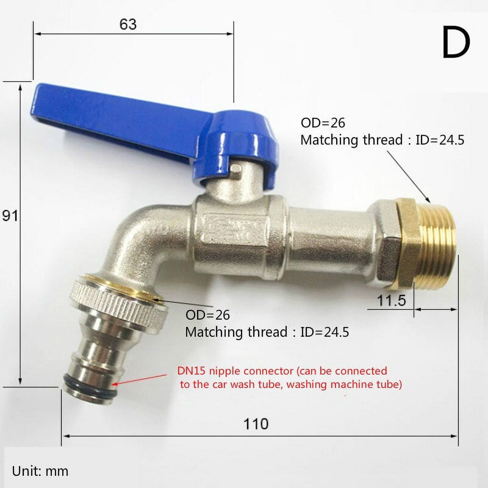 Outdoor antifreeze tap DN15 DN20 brass faucet water tap for car washer ...
