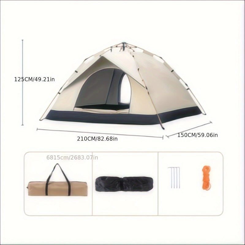 Outdoor automatic quick-opening tent, automatic rain and sun protection ...