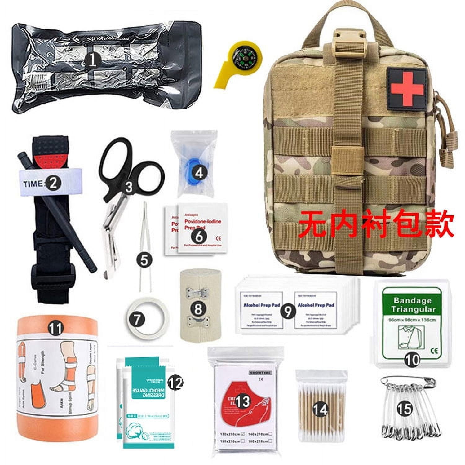 Outdoor camping equipment survival tool set field survival emergency ...