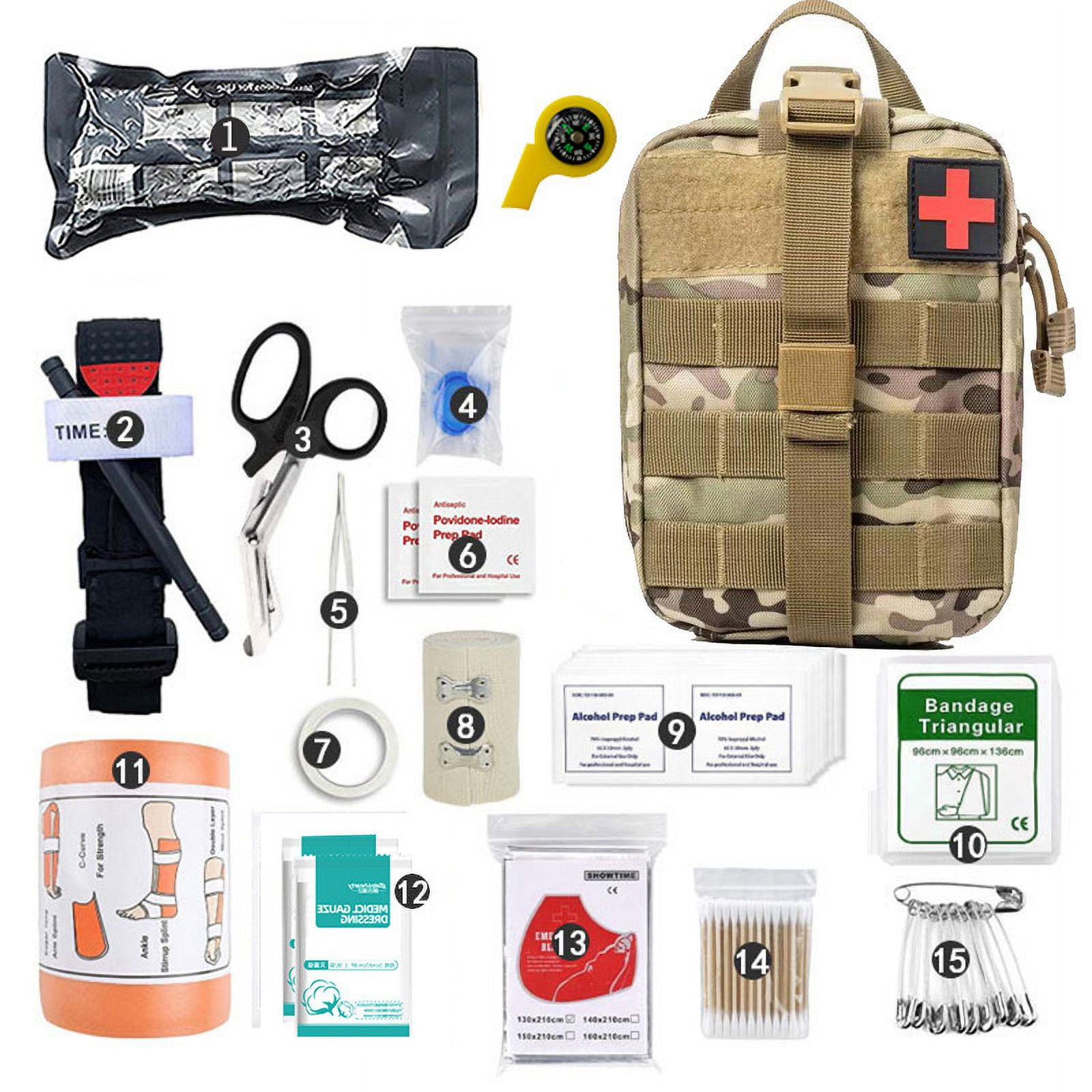 Outdoor camping equipment survival tool set field survival emergency ...