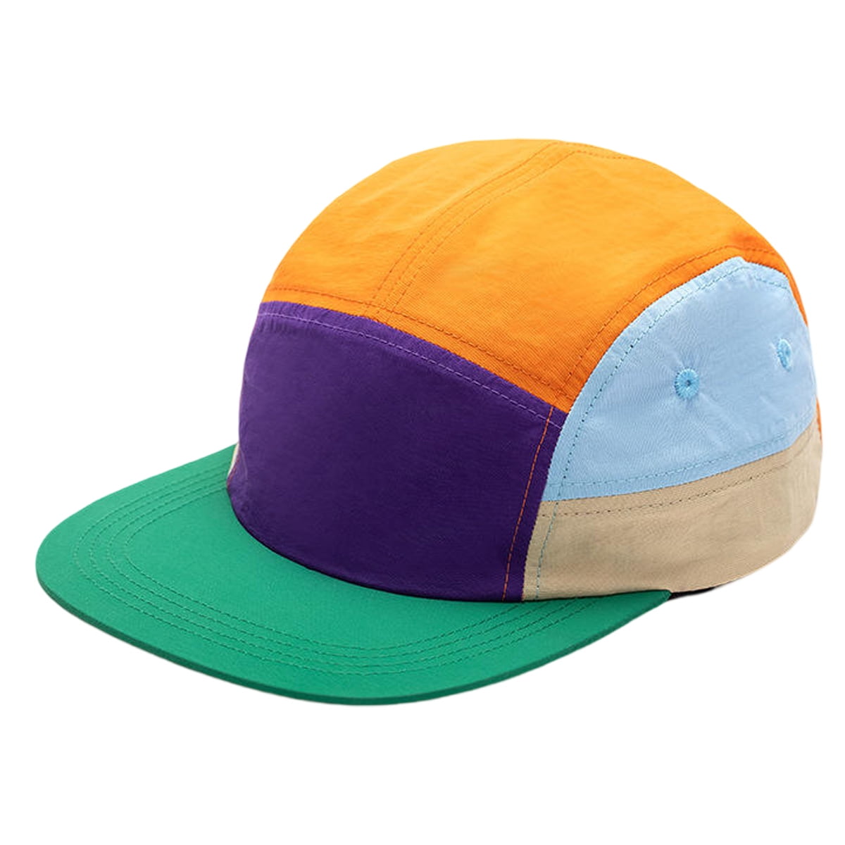 Outdoor colour blocking cap big head circumference sun hat lightweight ...