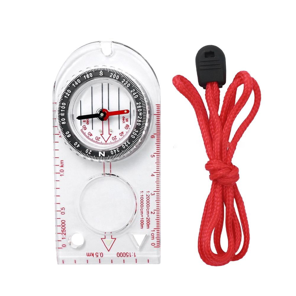 Outdoor compass with magnifying glass scale Hanging rope waterproof ои ...