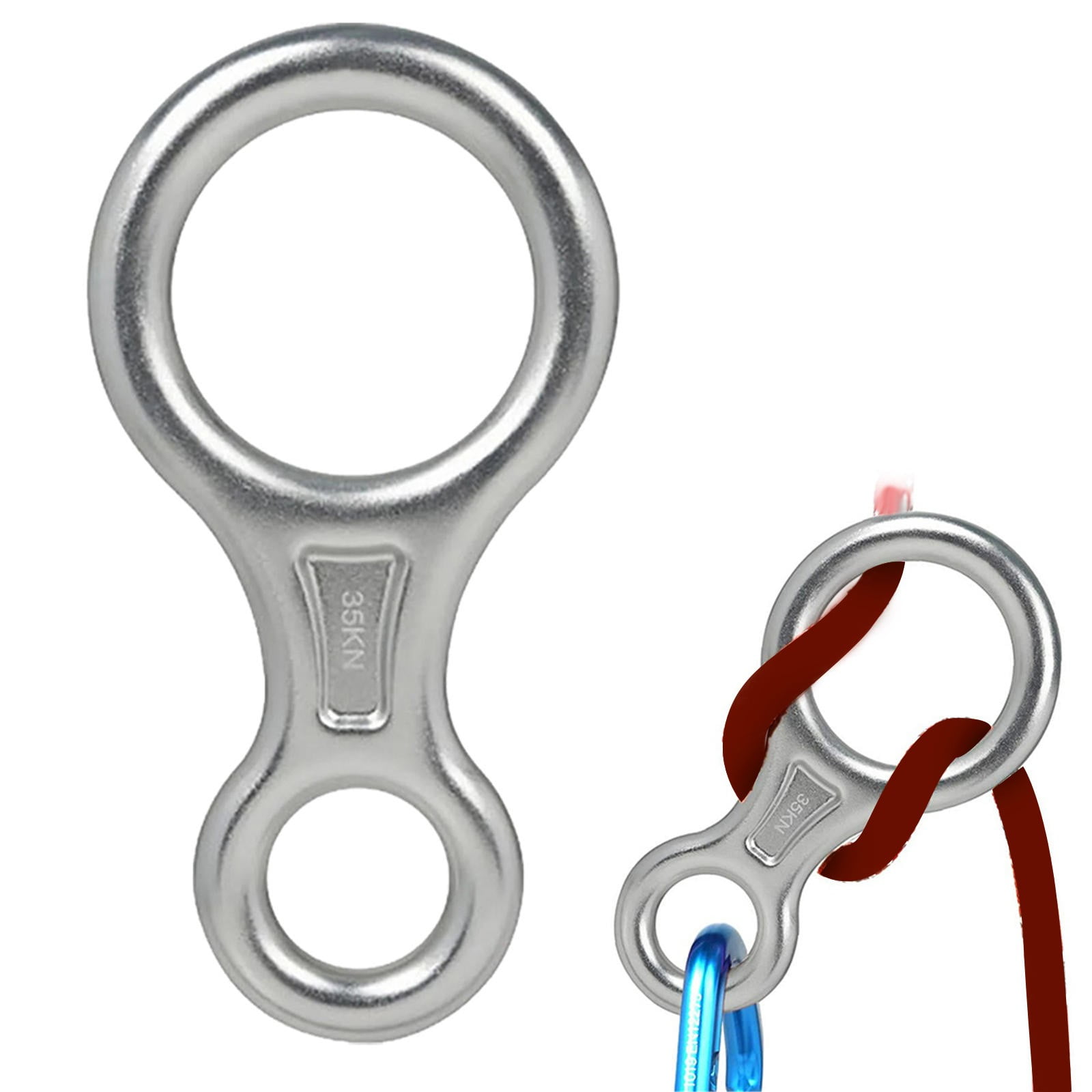 Outdoor Figure-Eight Ring|35KN Aluminum Climb Descender Plate Rappel ...