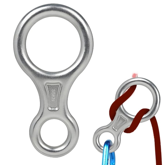 GBAYXJ Climb Descender Plate Heavy Duty 35KN Aluminum Alloy Silver ...