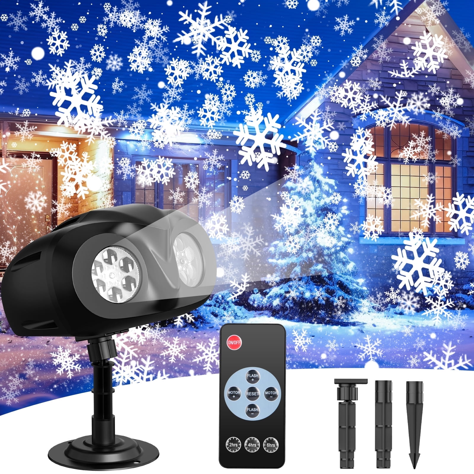 Small Owl Double-Tube Blizzard Projection light, holiday decoration ...