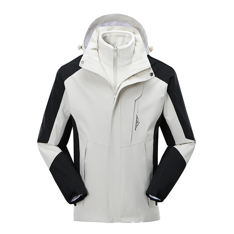 Outdoor jacket three-in-one men's and women's work clothes two-piece ...