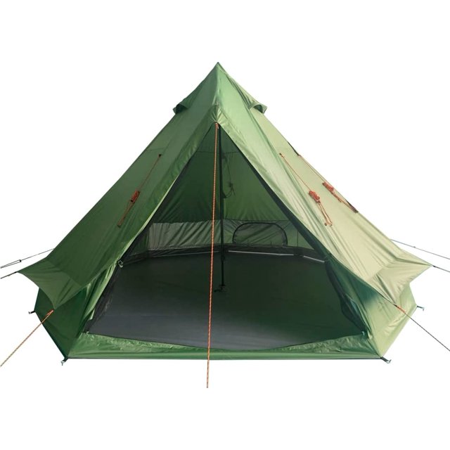 Outdoor light 300D waterproof bell tent,suitable for 4-6 family camping ...