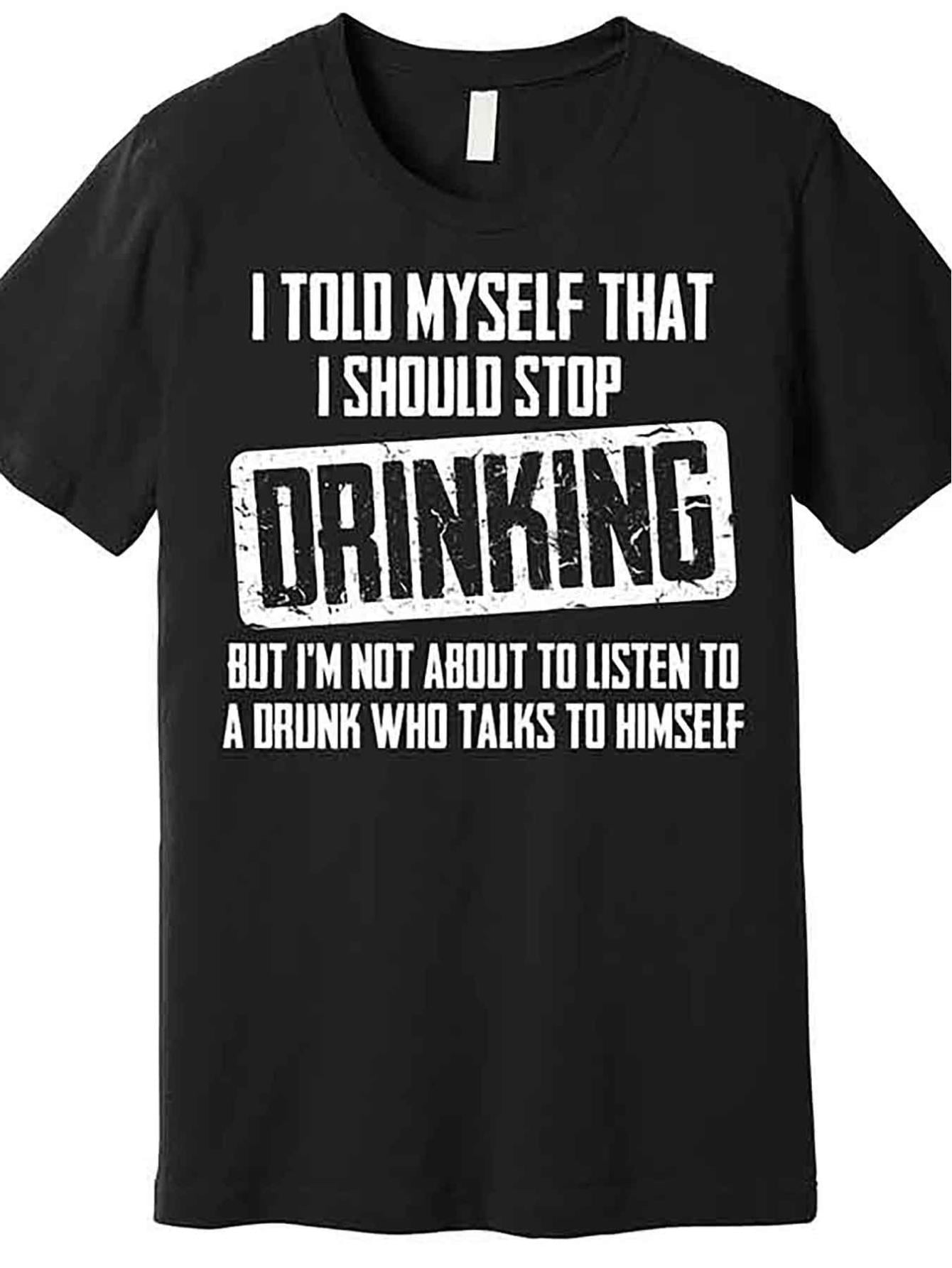Outdoor men's clothing, I should stop drinking funny senior T-shirt, funny men short sleeve ...