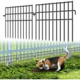 Outdoor, no-installation garden fence with ground anchors for stable ...